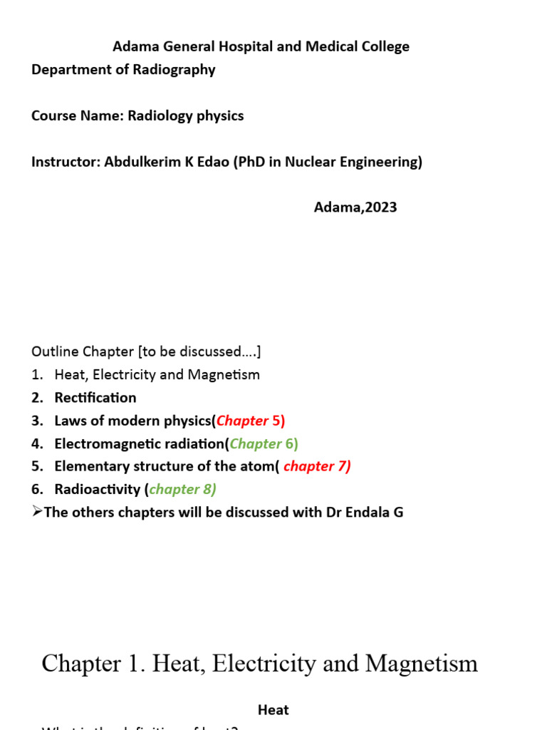 Radiography Physics Course Guide | PDF | Radioactive Decay | Nuclear ...