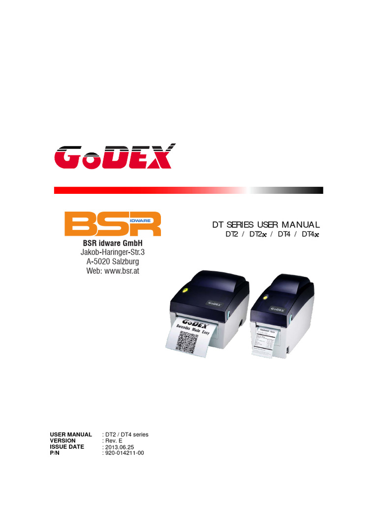 Godex DT4x DT2x User Manual 2016 EN | PDF | Installation (Computer ...