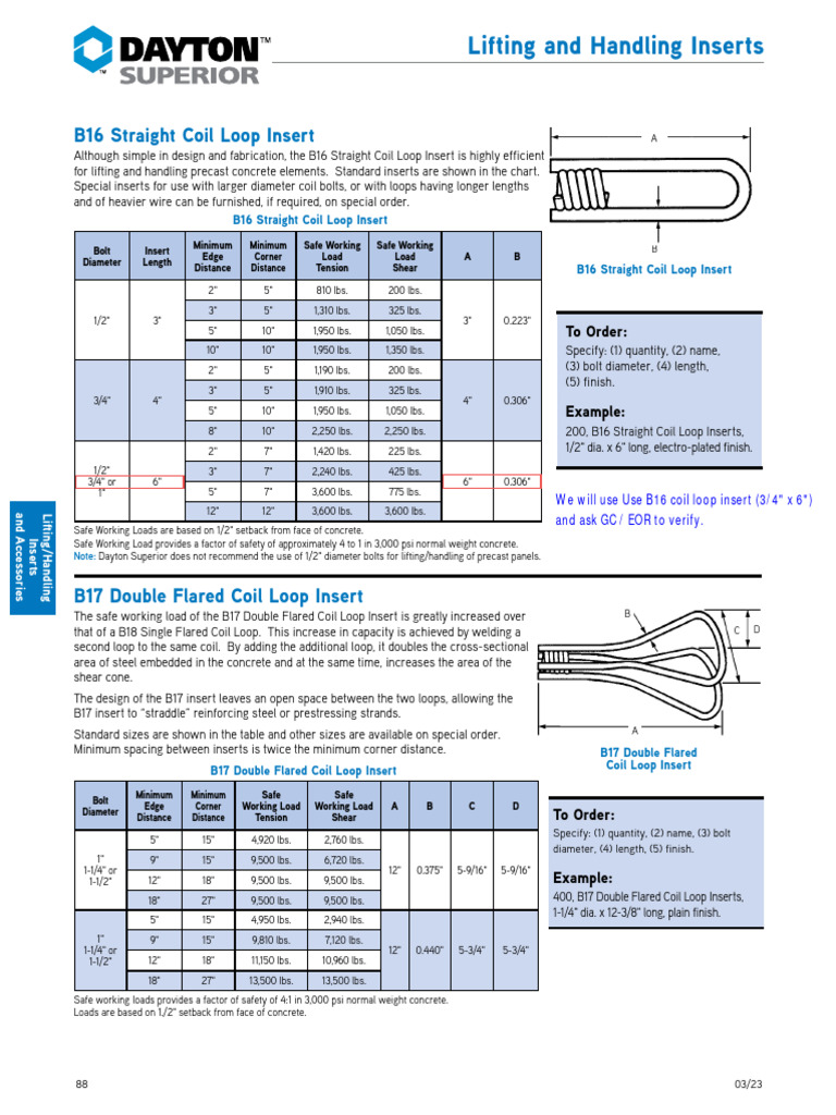 Item No.2 - B16 Straight Coil Loop Insert - DS | PDF