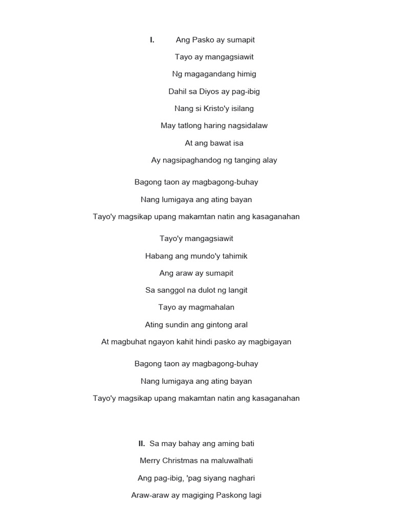 Ang Pasko Ay Sumapit | PDF