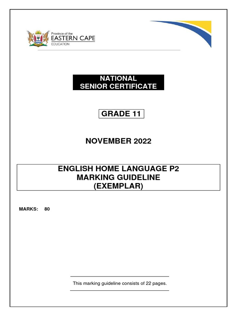 English HL p2 Memo Gr11 Nov 2022 | PDF | Macbeth | Shylock