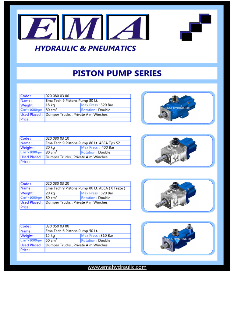 Ema Hydraulic 1 | PDF | Piston | Tools