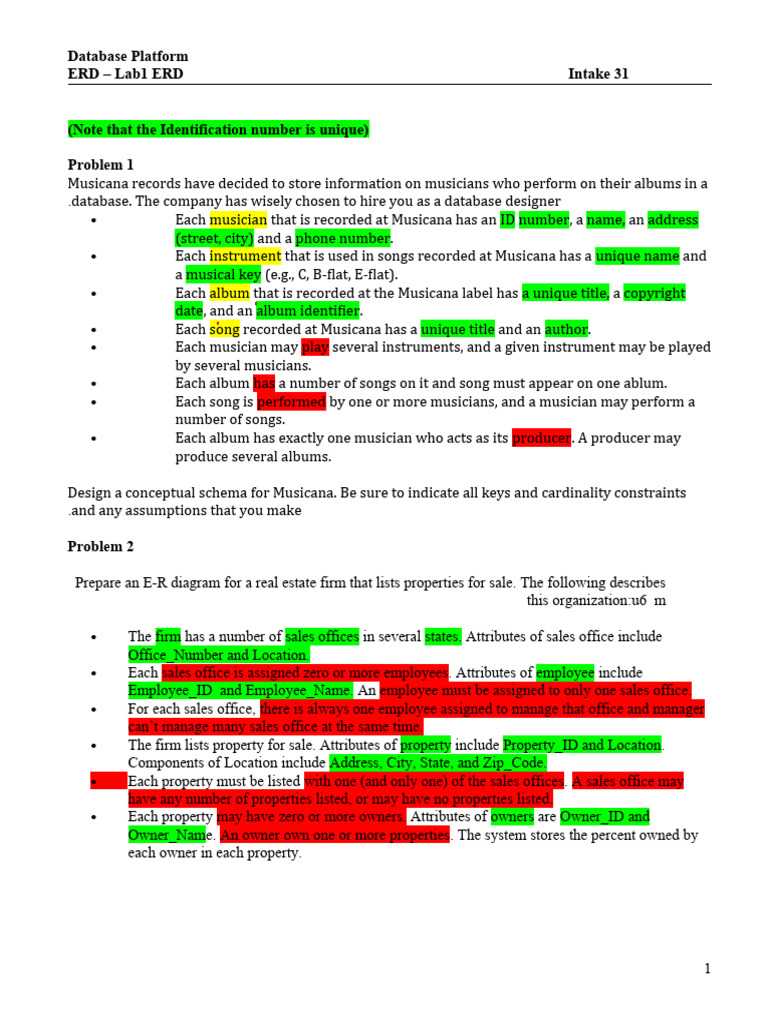Database Platform Erd - Lab1 Erd Intake 31 | PDF | Airlines | Nursing