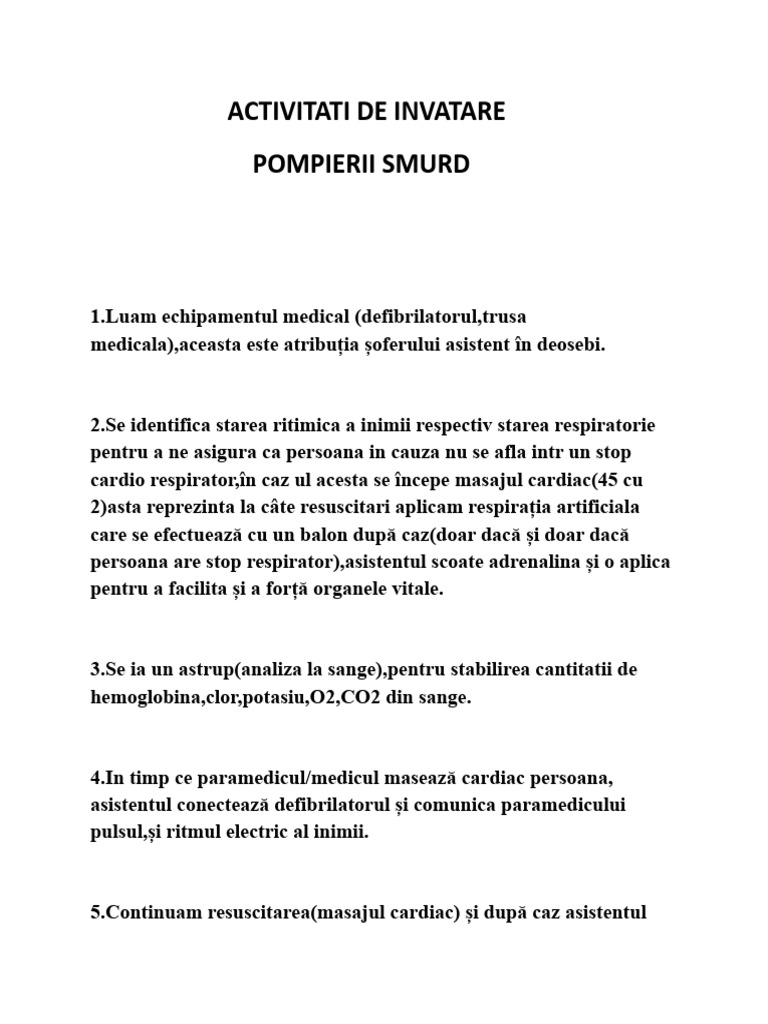 Ghid Pompierii Smurd | PDF