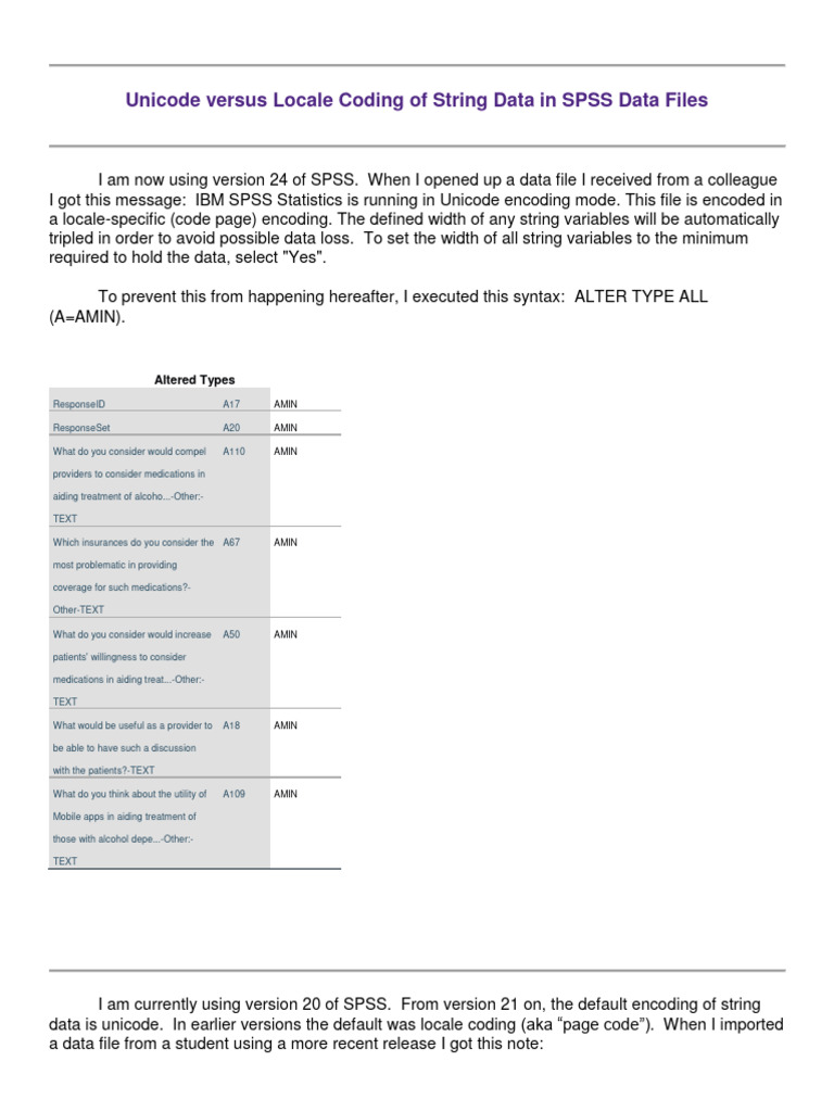 Encoding-SPSS 2 | PDF | Spss | Character Encoding