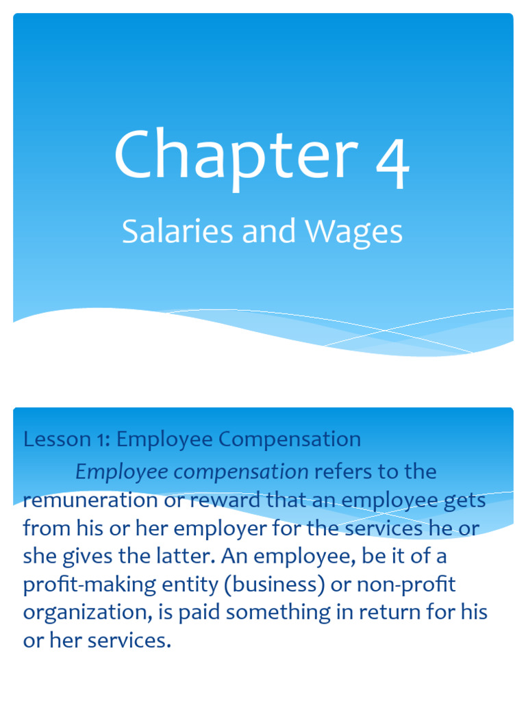 Chapter 4 - Lesson 1 Employee Compensation 1 | PDF | Overtime | Employment