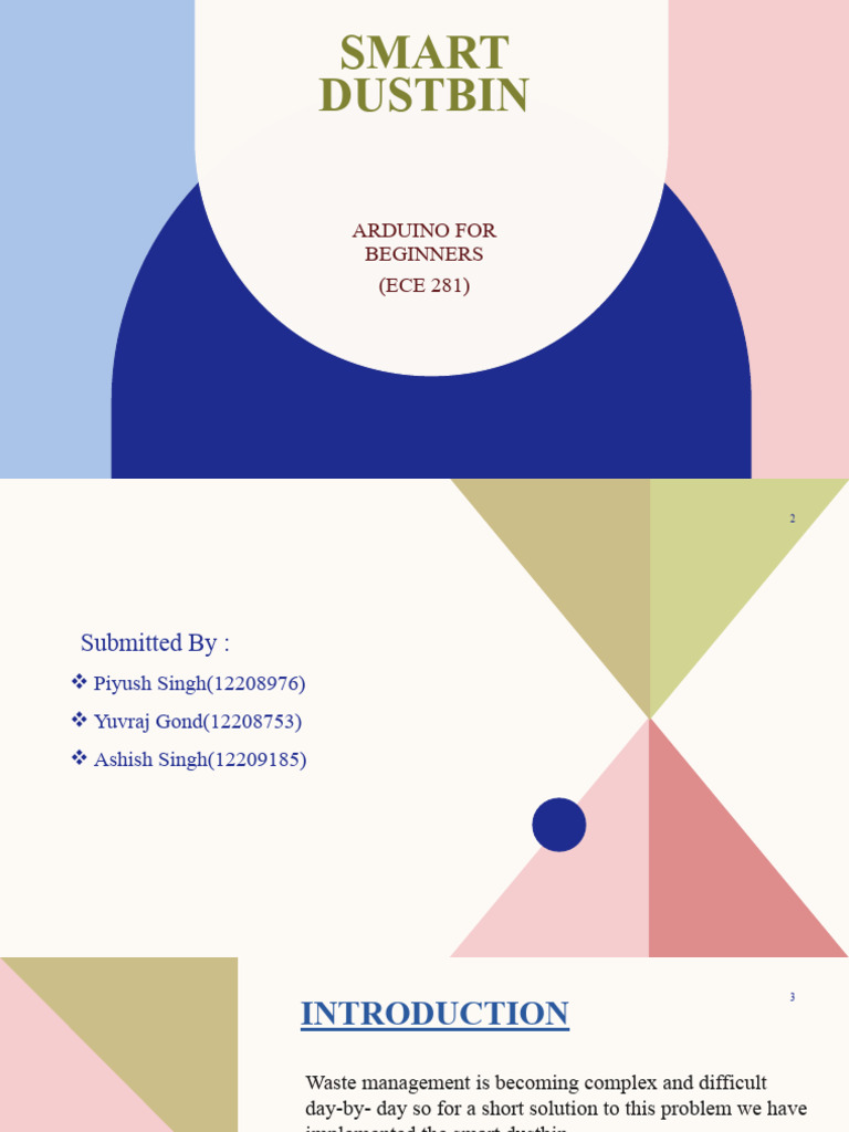 Smart Dustbin Project Using Arduino | PDF | Arduino | Rechargeable Battery