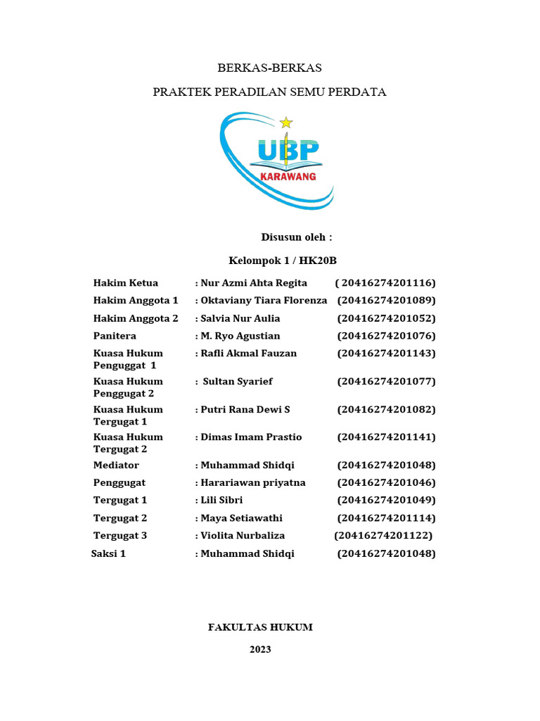 Sidang Perdata Sampai Pembuktian | PDF