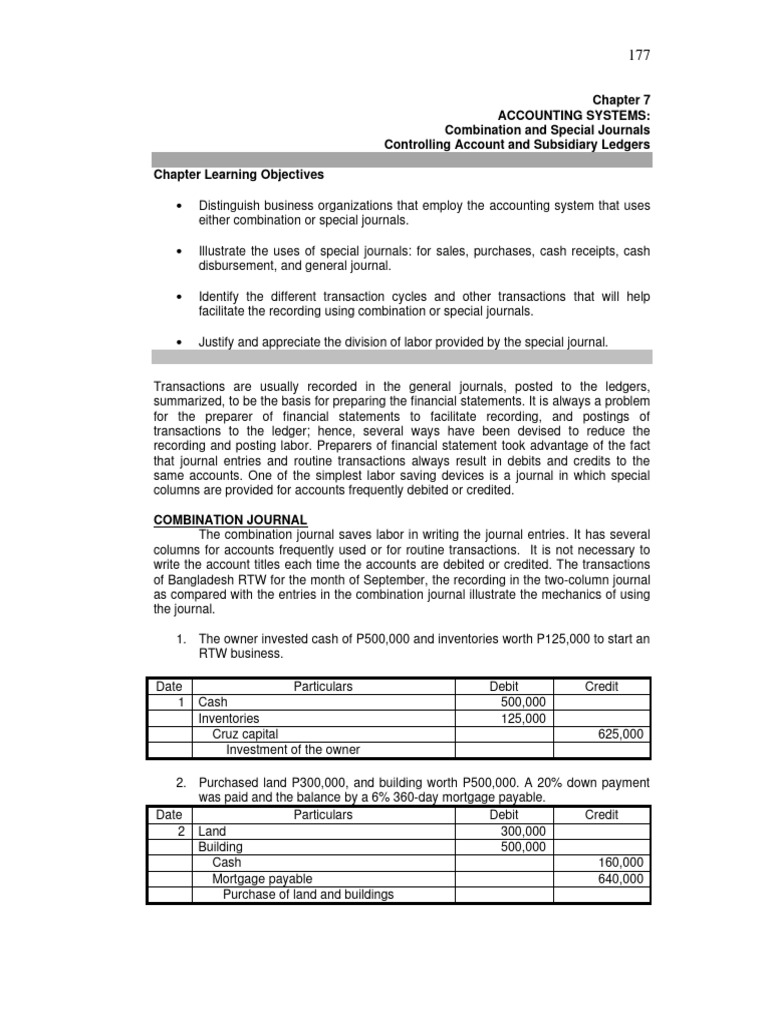 Accounting Systems: Journals & Ledgers | PDF | Debits And Credits ...
