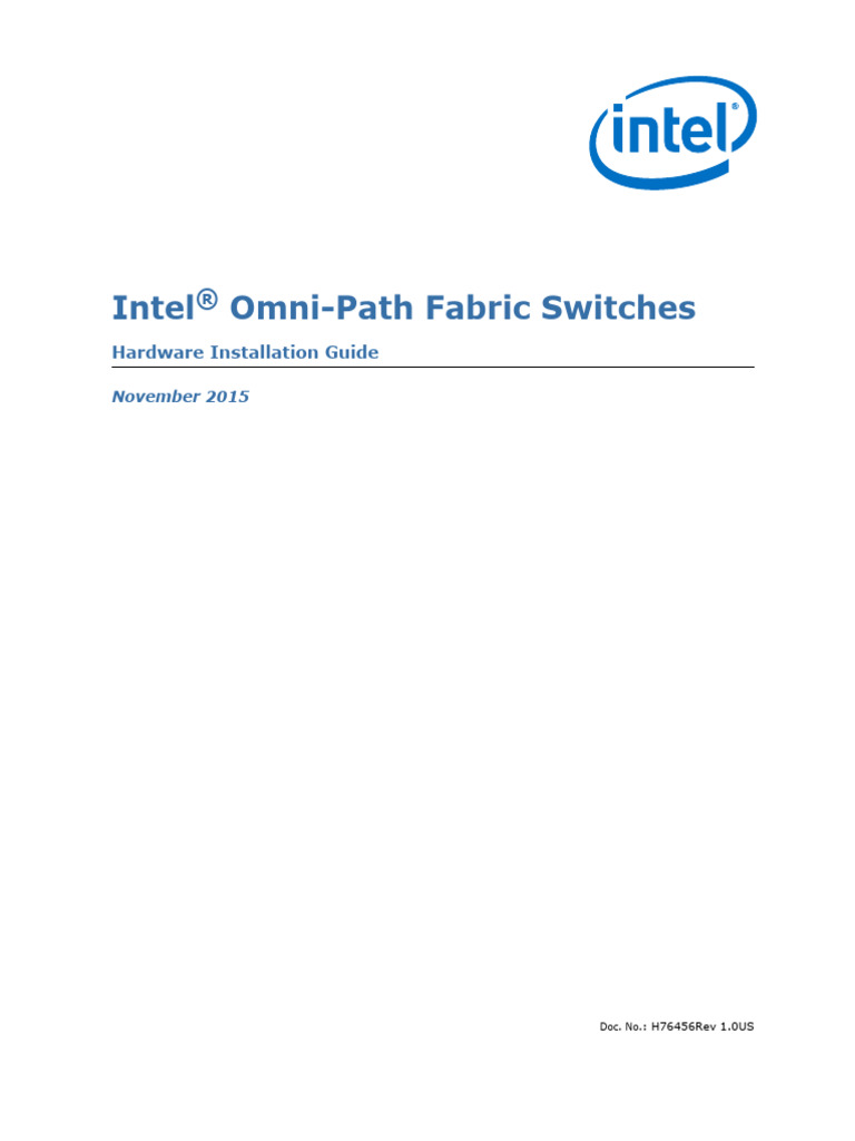Intel OP Fabric Switches HW IG H76456 v1 0 | PDF