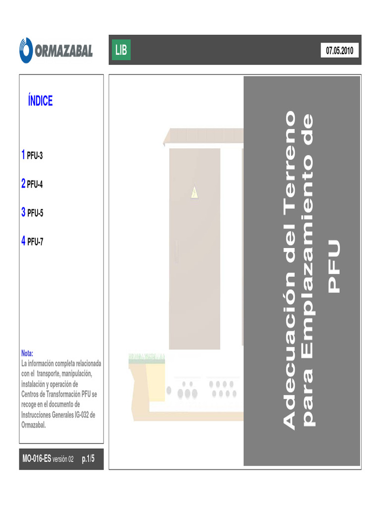 Adecuacion Terreno Pfu - Caseta Ormazabal | PDF | Ingeniero civil | Materiales de construcción
