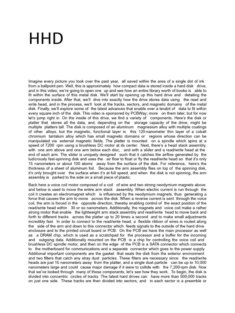 HHD and SSD | PDF | Hard Disk Drive | Flash Memory