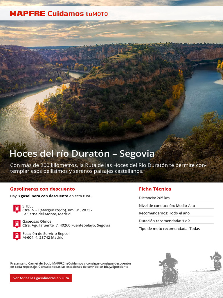 Ruta Motera por Hoces del Duratón | PDF