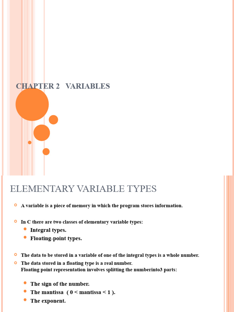 ch02 Variables | PDF | Data Type | Parameter (Computer Programming)
