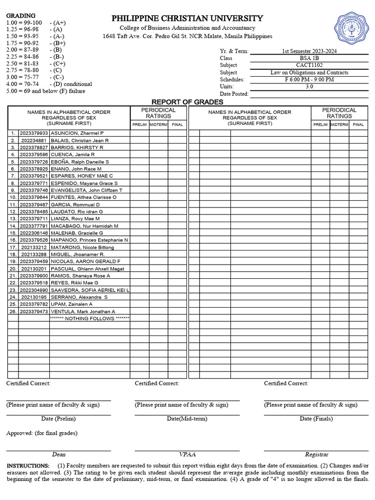 BSA 1B Obligations and Contract | PDF