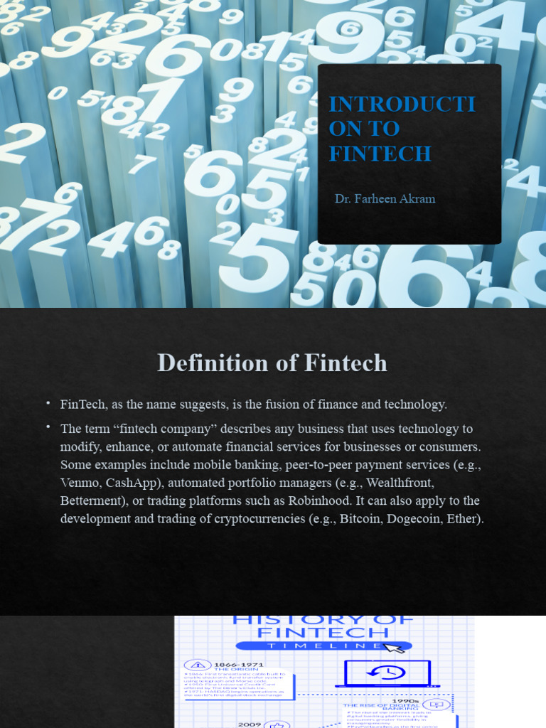 Introduction To Fintech | PDF