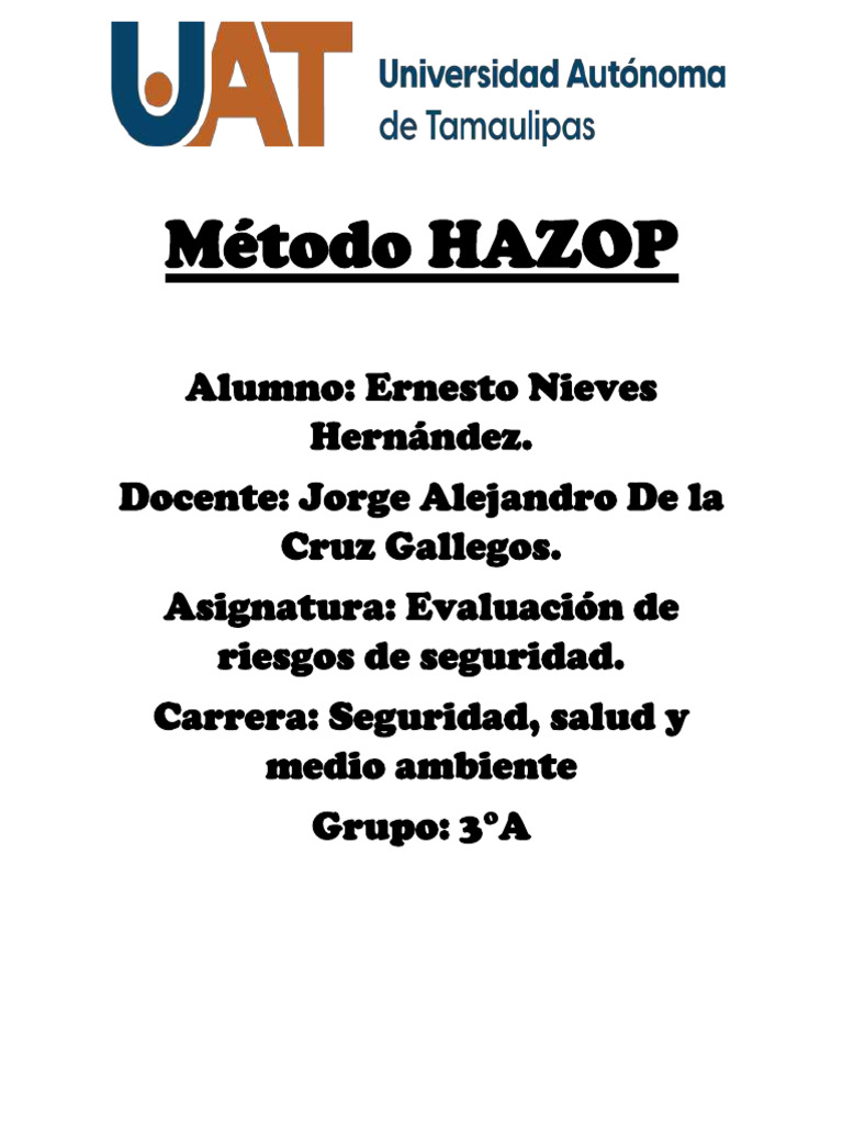 Metodo Hazop | PDF