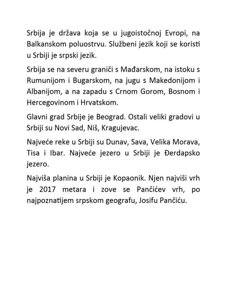 Srbija - 1 | PDF