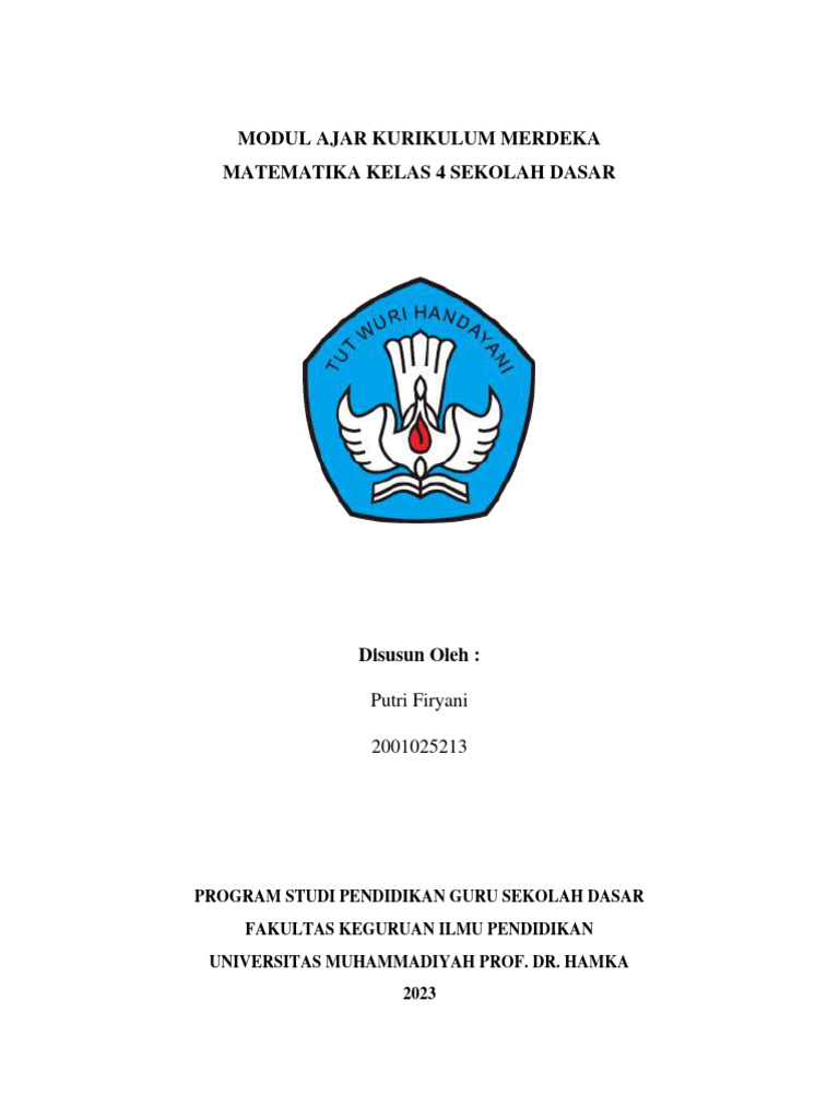 Modul Ajar Matematika Kelas 4 SD | PDF | Kesehatan Holistik | Sains ...