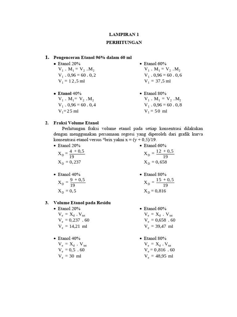 Lampiran Perhitungan + Dokumentasi | PDF
