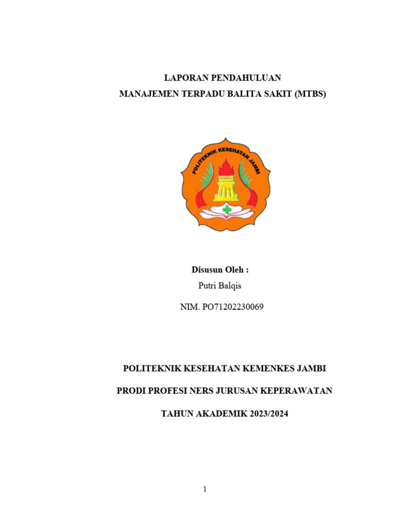 LP MTBS | PDF | Kesehatan Holistik