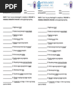 Pagsusulit Sa Ponemang Suprasegmental Grade 9 | PDF