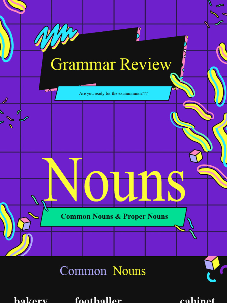 Grammar Review - Y4 - 1 | PDF | Noun | Adjective