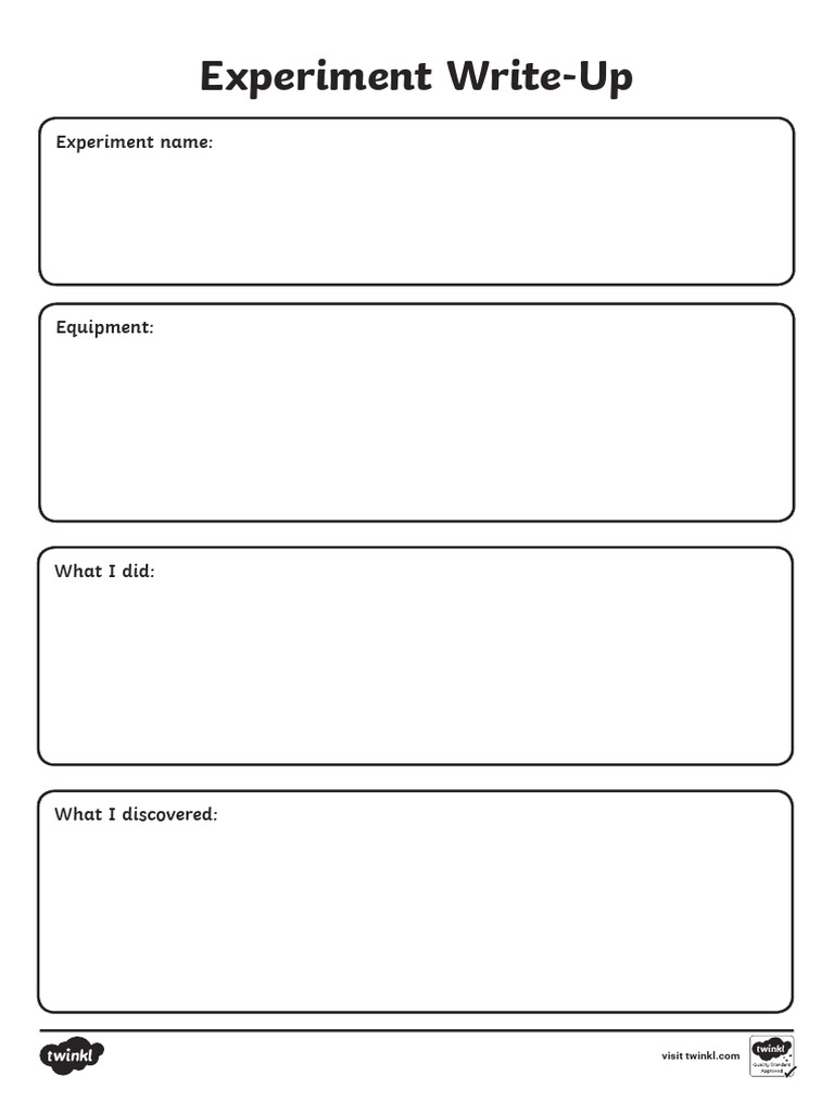 Science Experiment Write-Up Template | PDF
