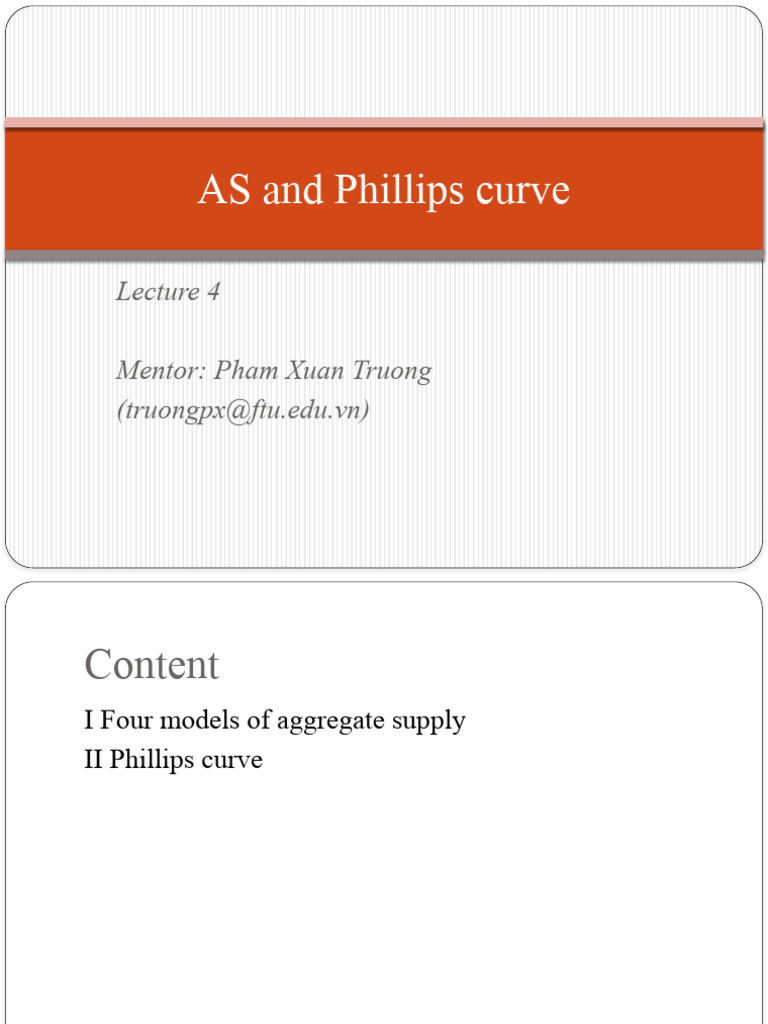 Aggregate Supply and Phillips Curve Analysis | PDF | Phillips Curve ...