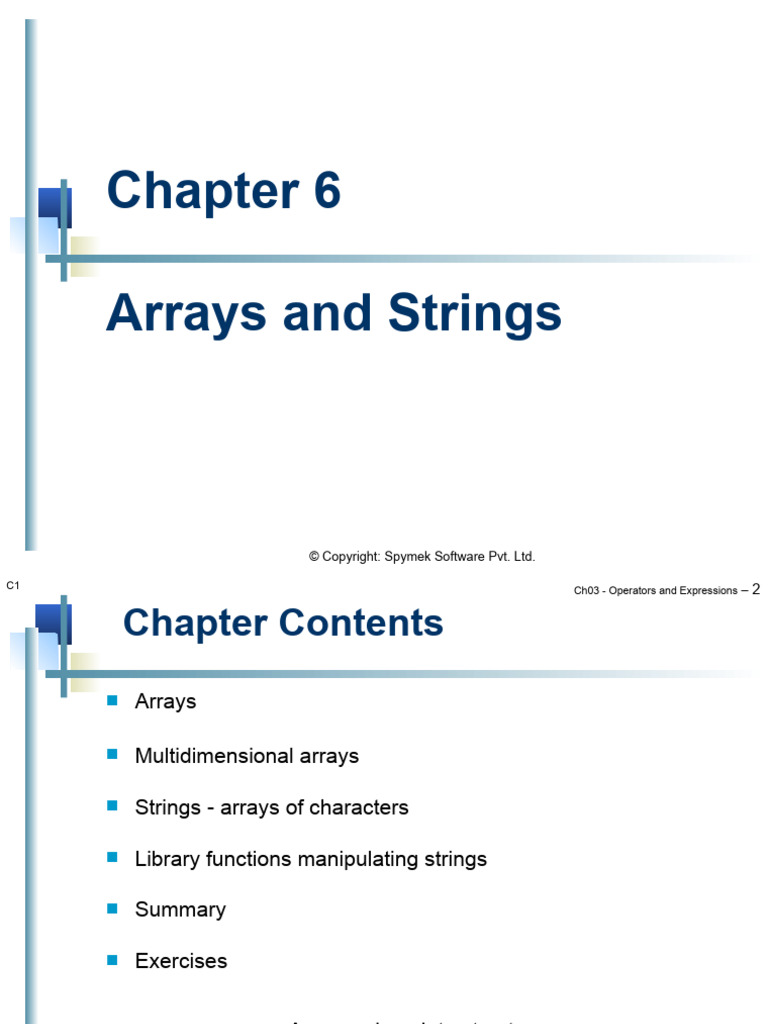 Ch07-Arrays and Strings | PDF | Software Development | Software