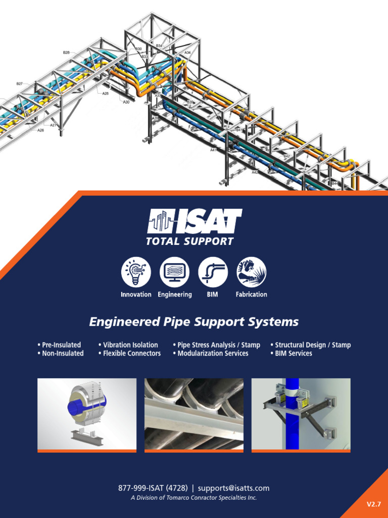 Isat - Engineered Pipe Support Catalog - V2.7 | PDF | Pipe (Fluid ...