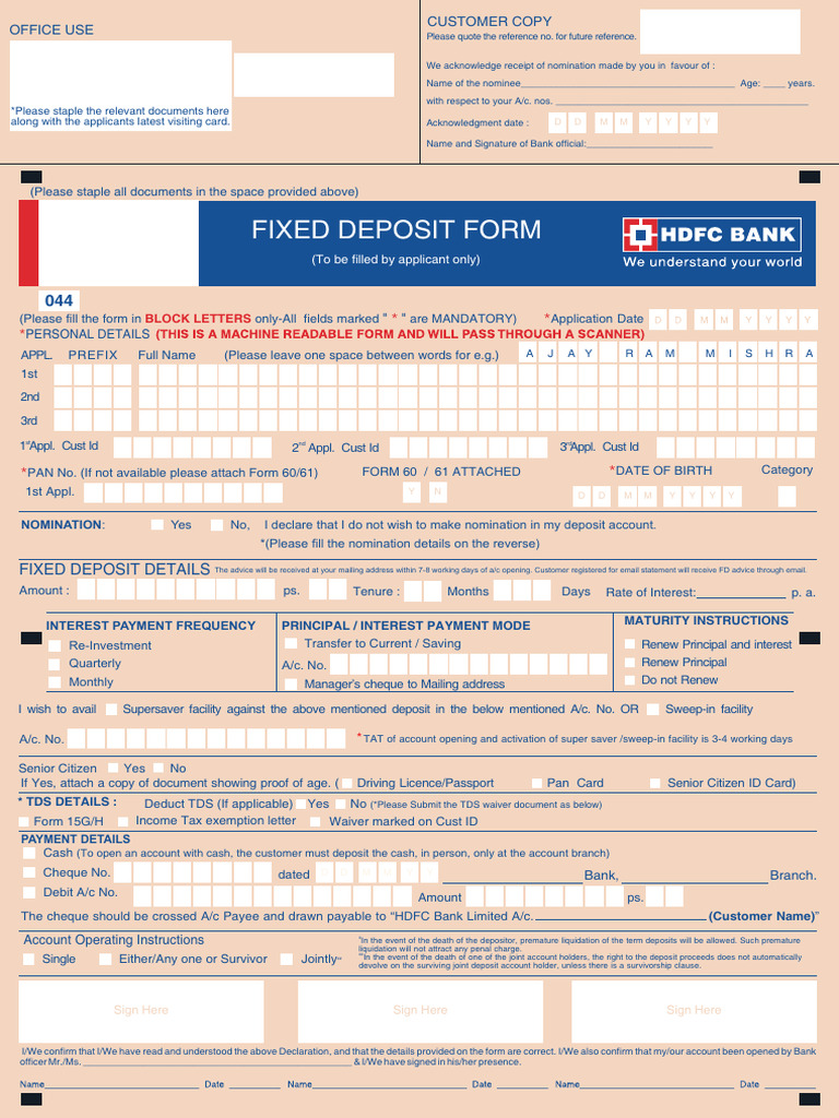 FD Existing | PDF | Cheque | Money