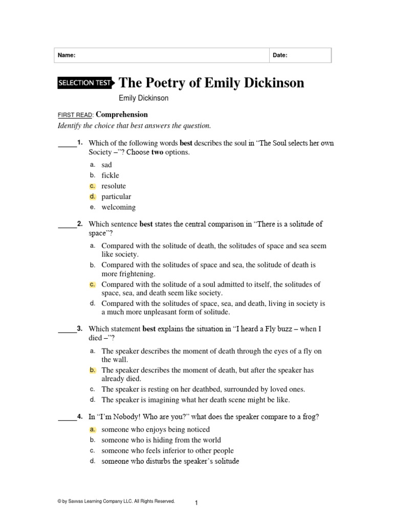 The Poetry of Emily Dickinson | PDF | Emily Dickinson | Linguistics