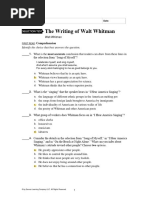 "The Metamorphosis": Identify The Choice That Best Answers The Question ...