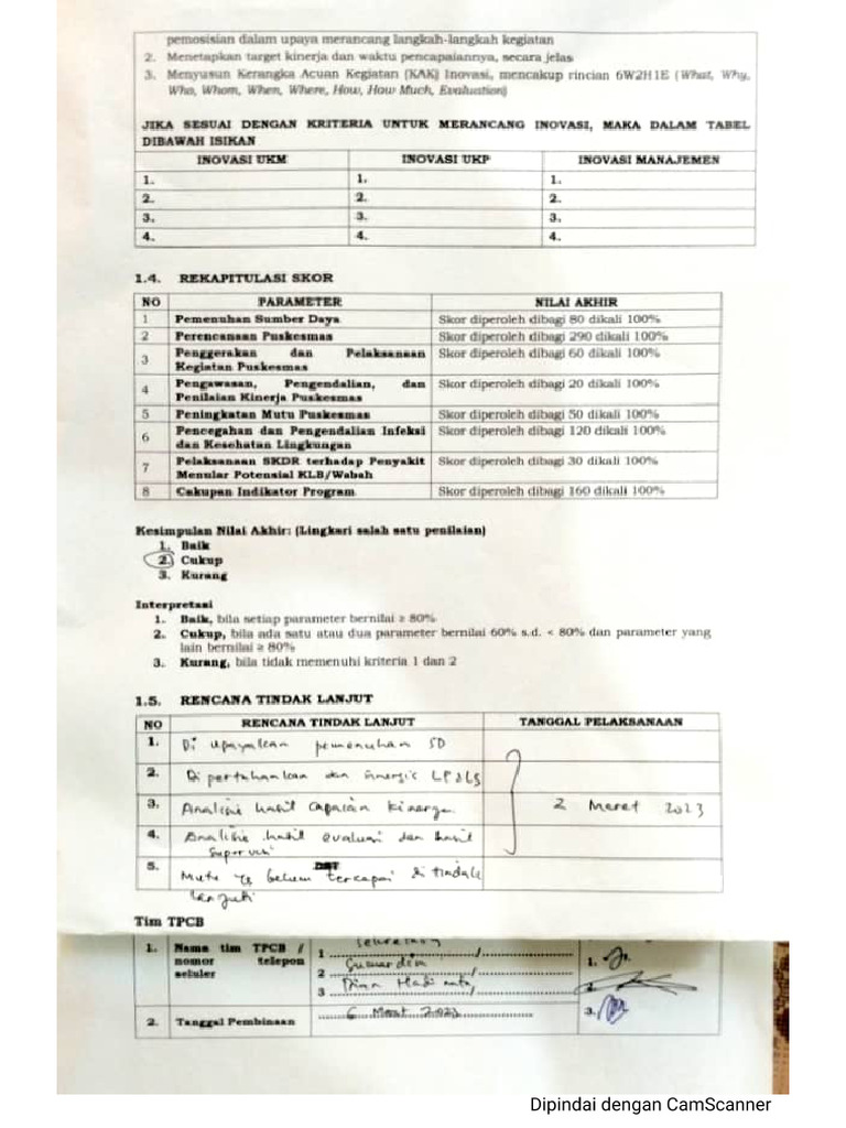 Bukti Tindak Lanjut Dinas Kesehatan Terkait PKP | PDF