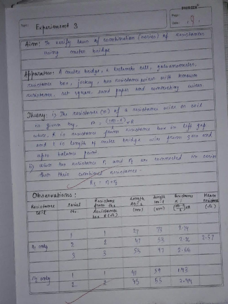 Physics Exp 3 4 | PDF