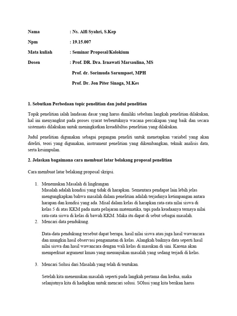 UTS Seminar Proposal Kolokium | PDF