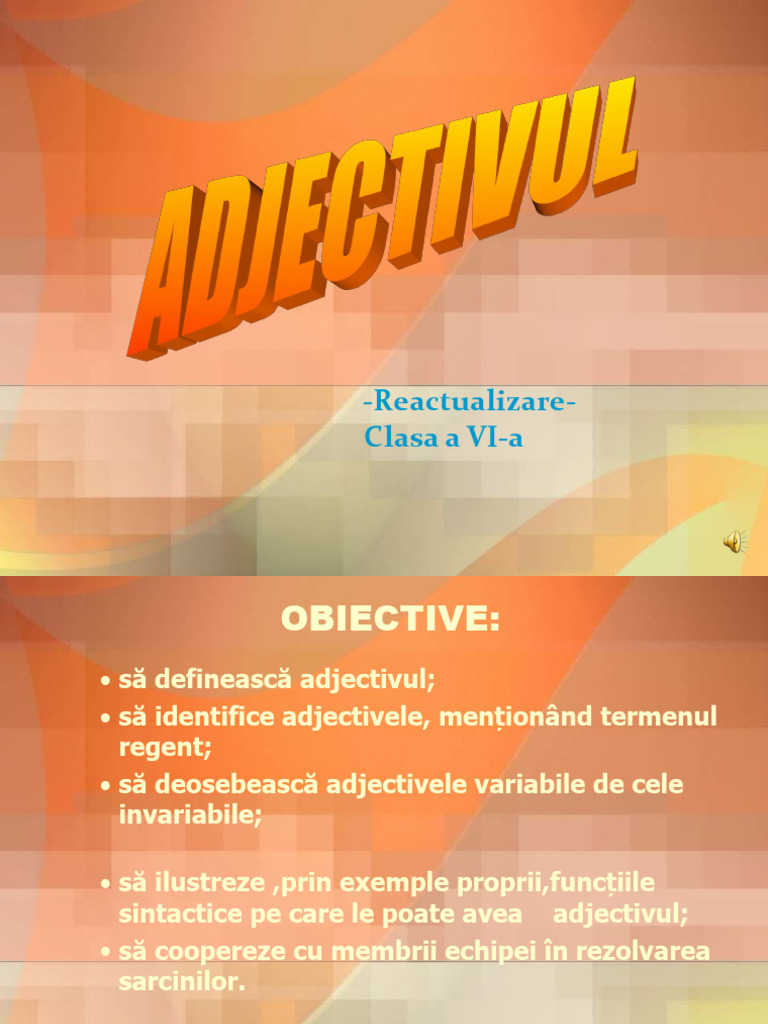Adjectivul Final | PDF