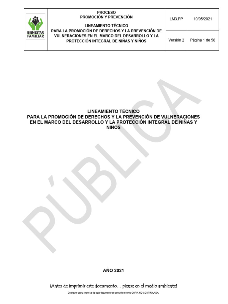 lm3.pp Lineamiento Tecnico para La Promocion de Derechos y La ...