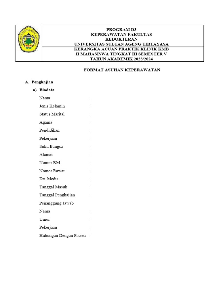 Format Askep KMB Ii | PDF