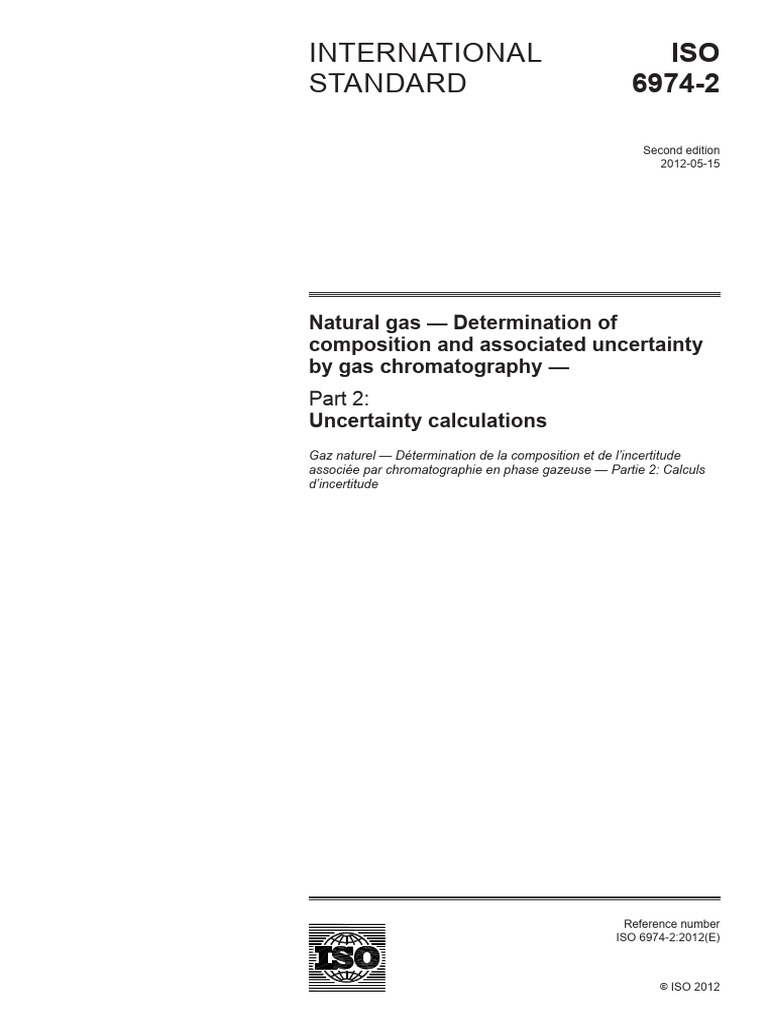 Iso 6974-2-2012 | PDF | Gas Chromatography | International Organization ...