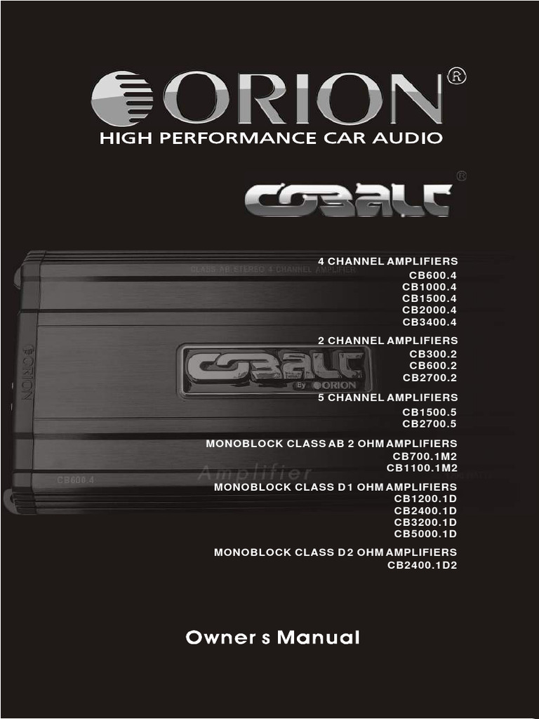 Cobalt Amplifiers Guide | PDF | Fuse (Electrical) | Amplifier