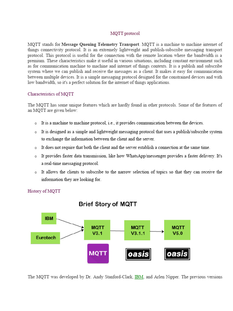 MQTT Protocol | PDF | Internet Standards | Computer Standards