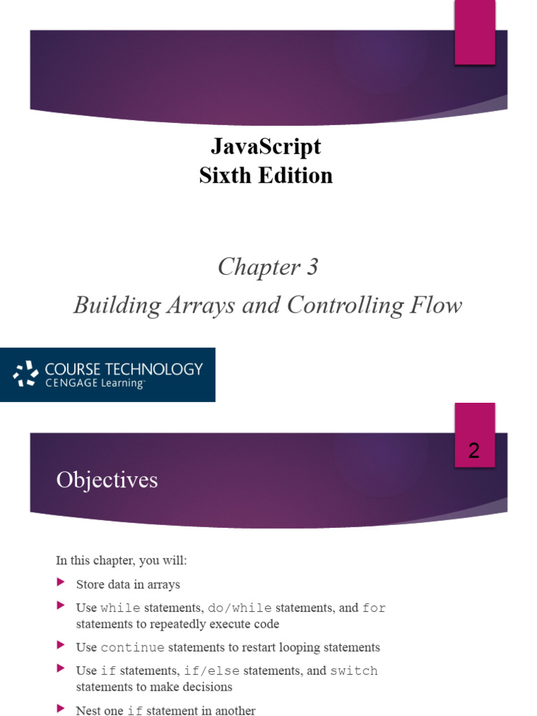 Chapter 3 - Arrays - ControllingFlow | Download Free PDF | Control Flow | Java Script