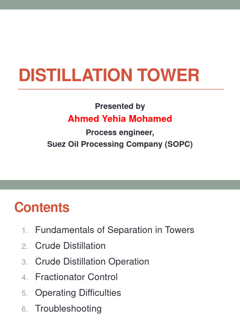 Distillation Tower | PDF | Distillation | Petroleum