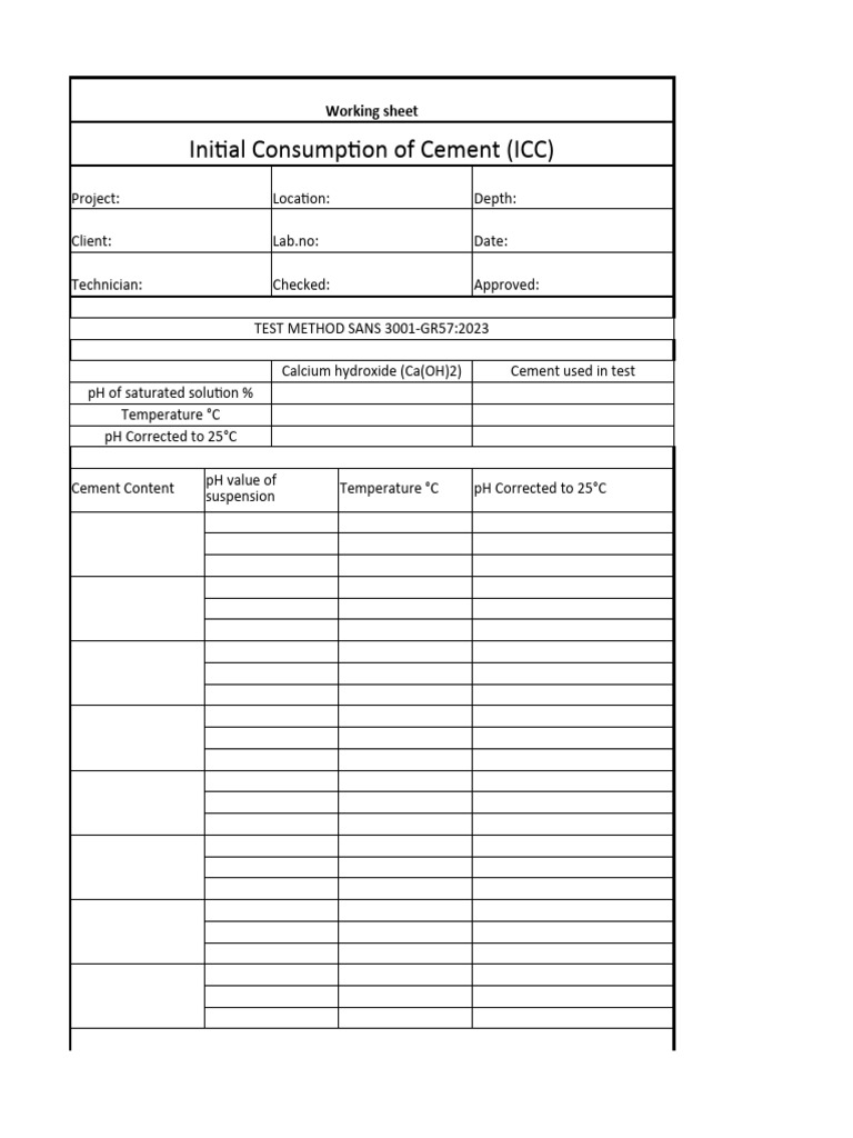 Initial Consumption Of Cement Pdf