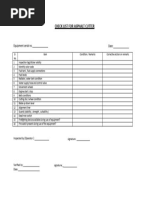 Rigging Equipment Inspection Checklist | PDF | Rope | Wire