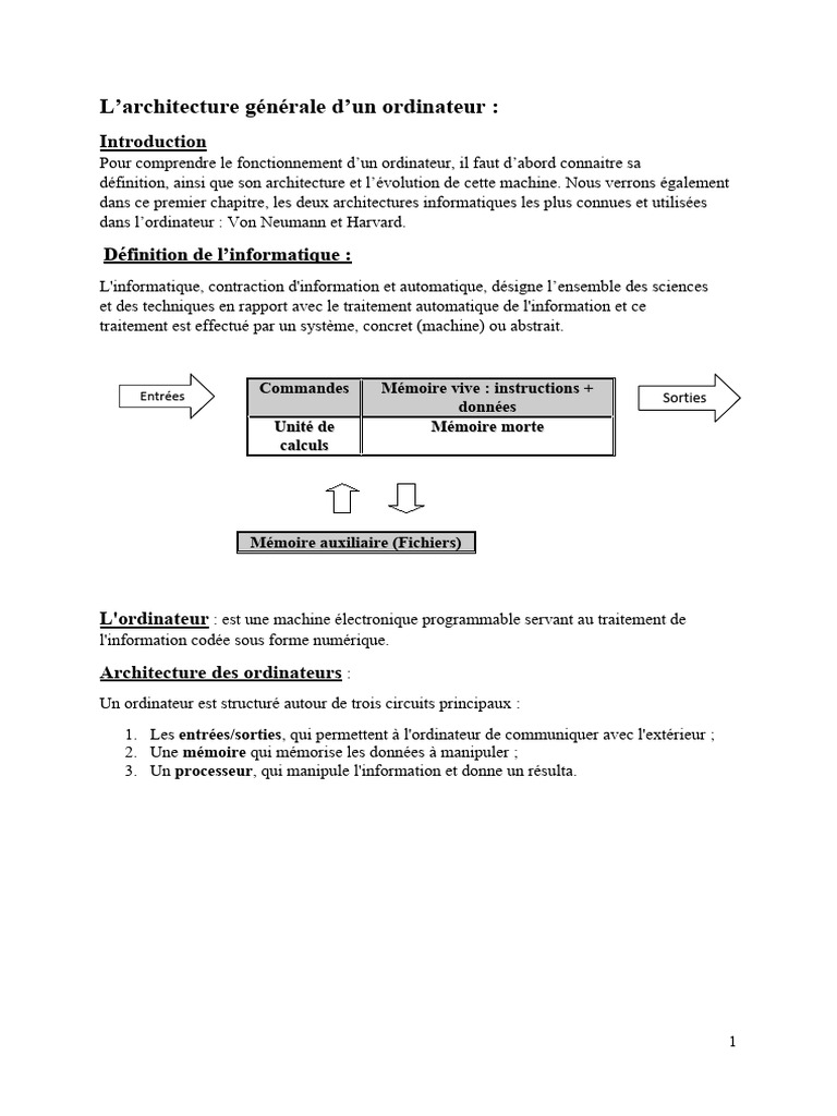 Architecture de L - Ordinateur | PDF | Langage de programmation ...