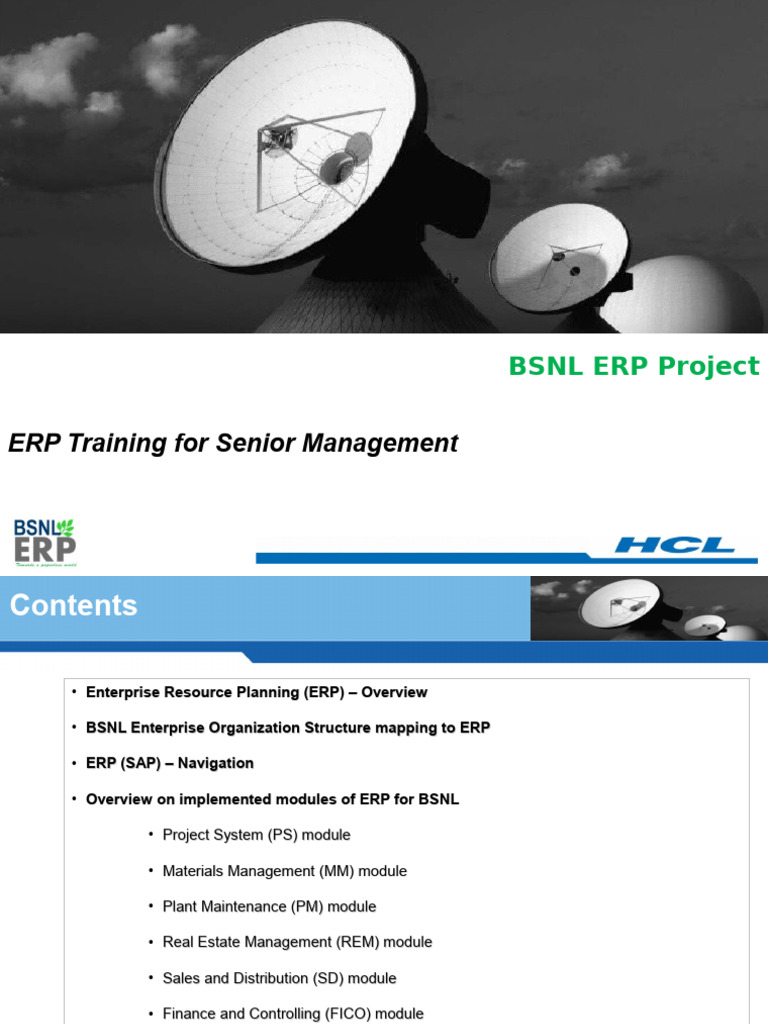 BSNL ERP Project Overview and Training | PDF | Keyboard Shortcut | Menu ...