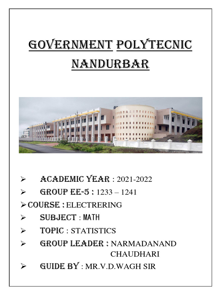 EE-BMS Micro Project | PDF | Mean | Mode (Statistics)